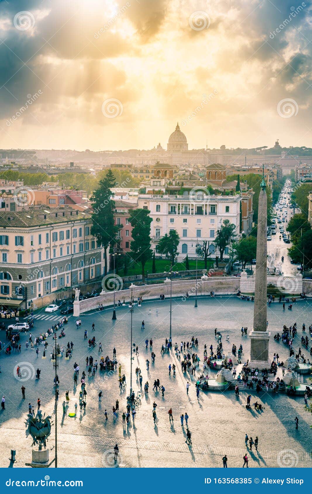 Piazza del Popolo in Rome editorial image. Image of piazza - 163568385