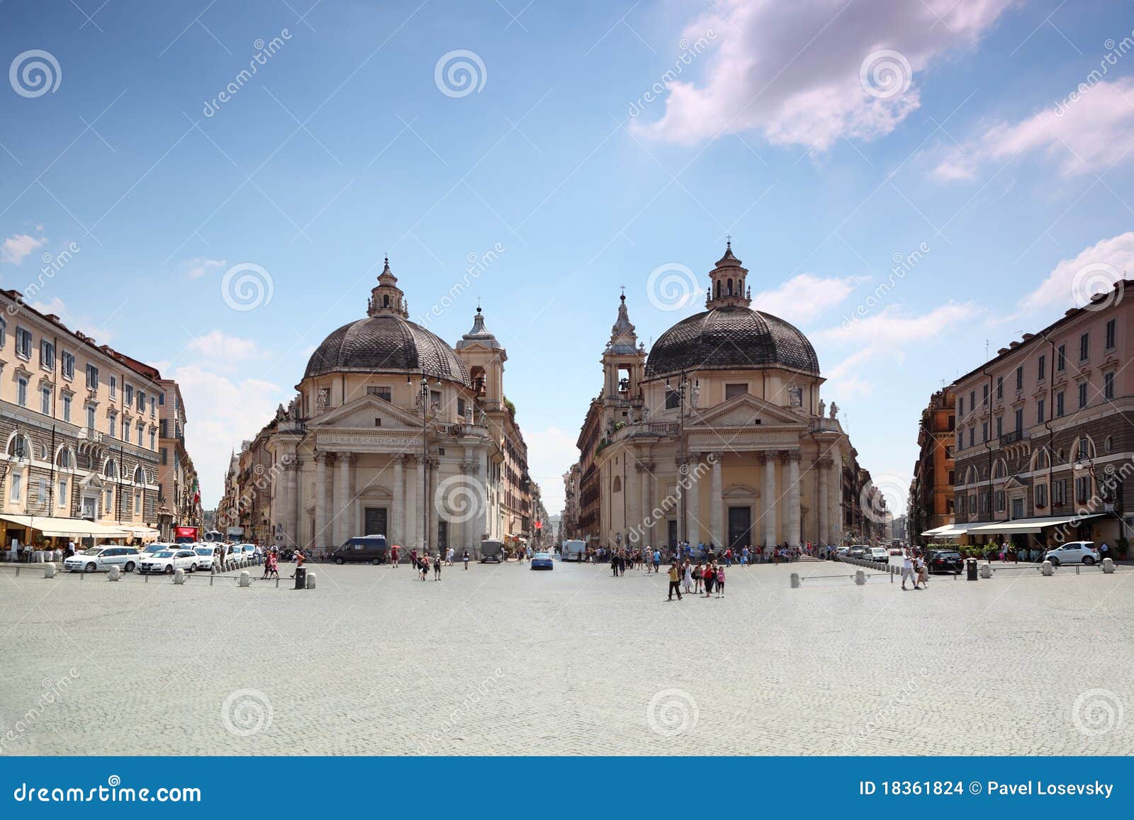Piazza Del Popolo, Santa Maria in Rom Redaktionelles Stockbild - Bild ...