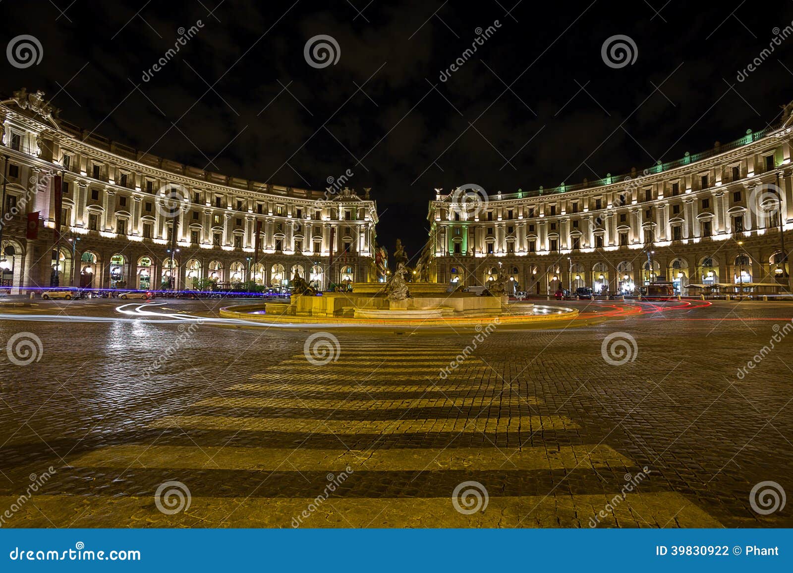 Piazza Della Repubblica. Rome. Italy Stock Photo - Image of facade ...