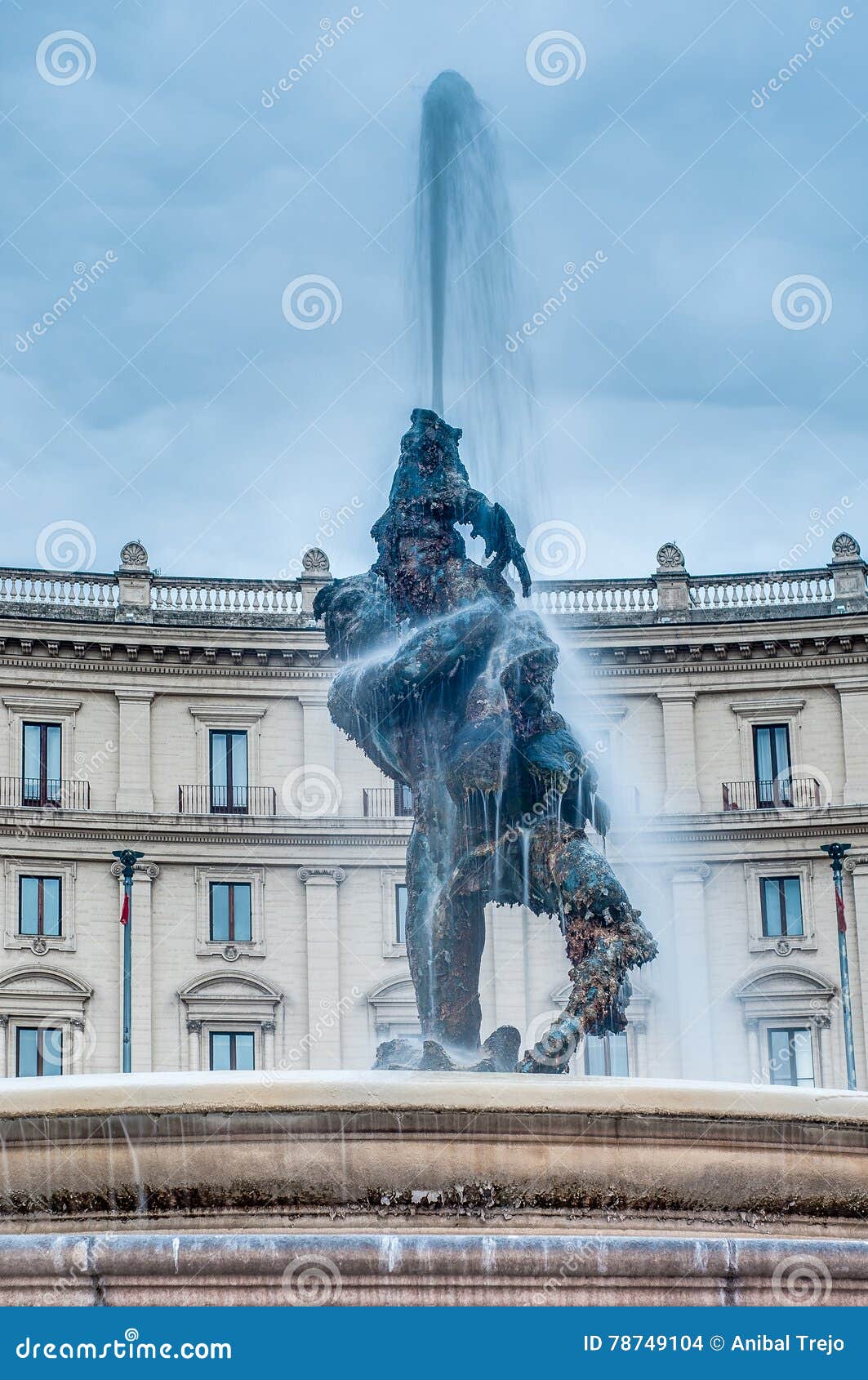 Piazza Della Repubblica in Rome, Italy Stock Photo - Image of ...