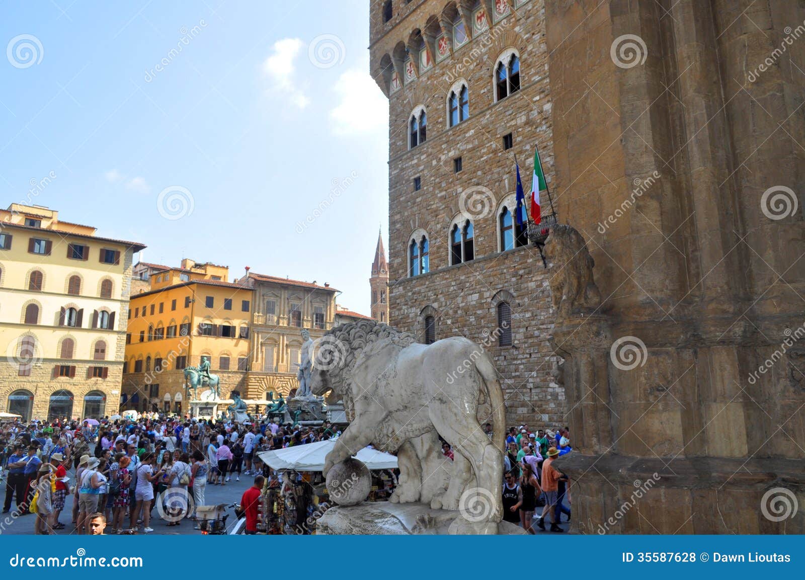 Piazza Della Signoria Florence, Italy Editorial Stock Photo - Image of ...