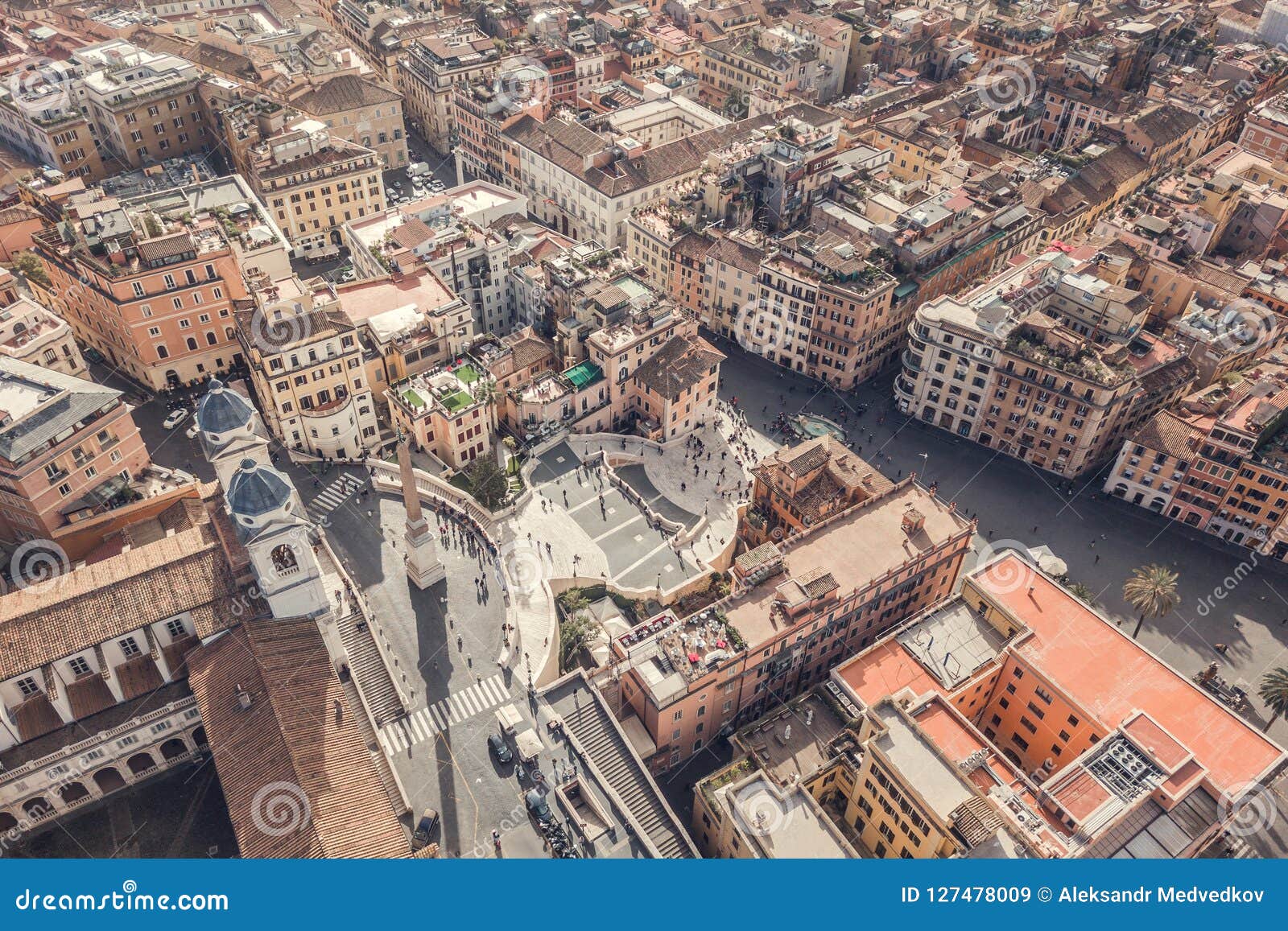 Piazza Di Spagna and the Spanish Steps in Rome Stock Image - Image of ...