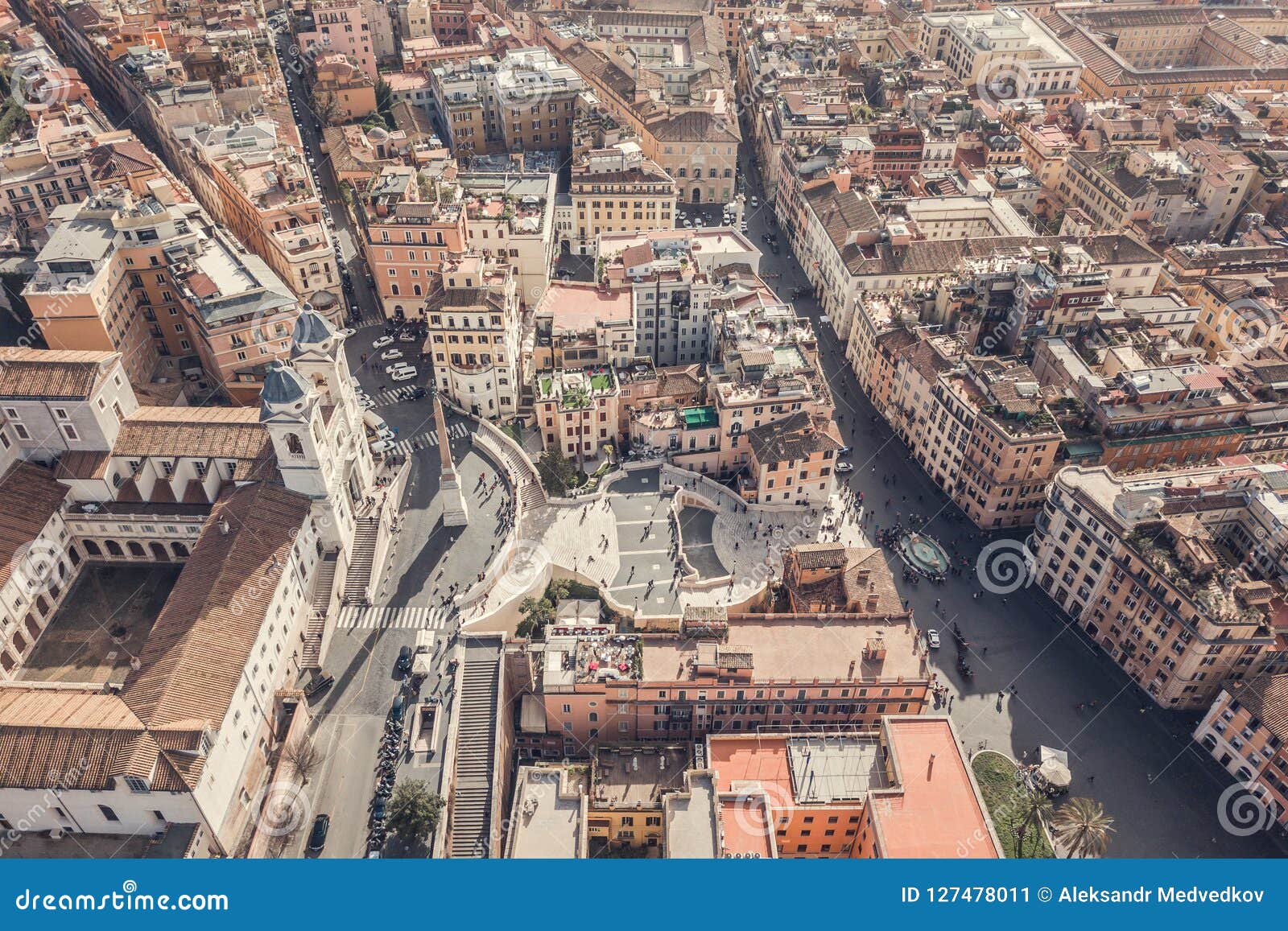 Piazza Di Spagna and the Spanish Steps in Rome Stock Image - Image of ...