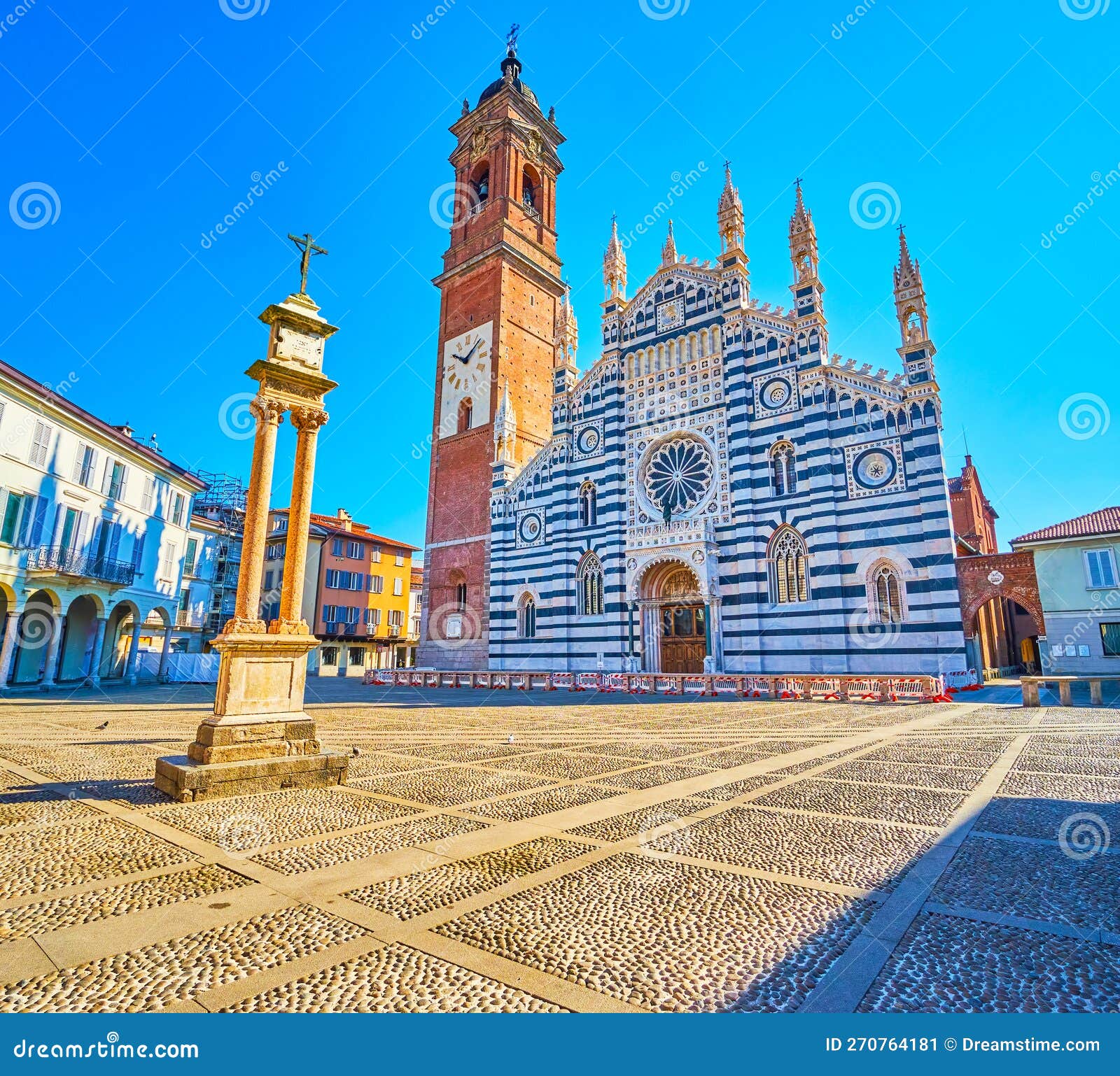Piazza Duomo with Monza Cathedral, Monza, Italy Stock Image - Image of ...
