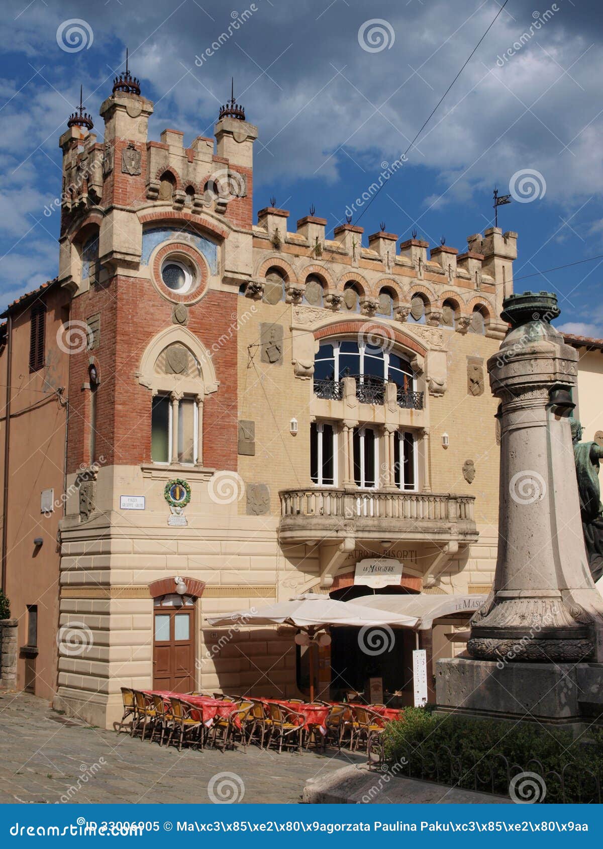 Piazza Giuseppe Giusti, Montecatini Alto, Italy Editorial Image - Image ...