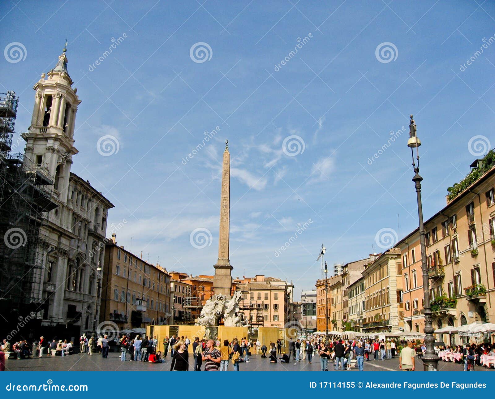 Piazza Navona, The Famous Square With The Wonderful Fountains And The ...