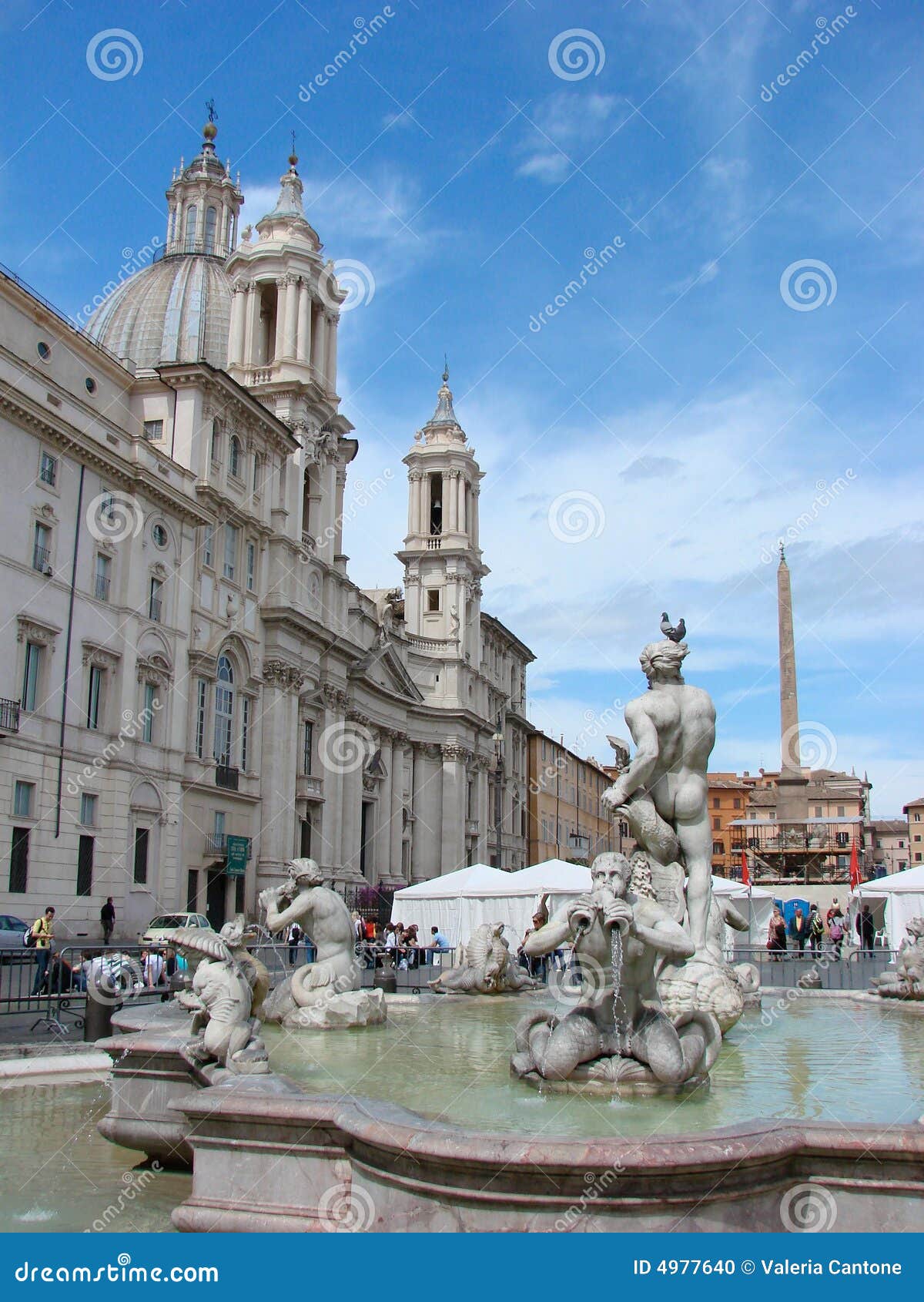 Piazza Navona, Rome editorial image. Image of church, ancient - 4977640