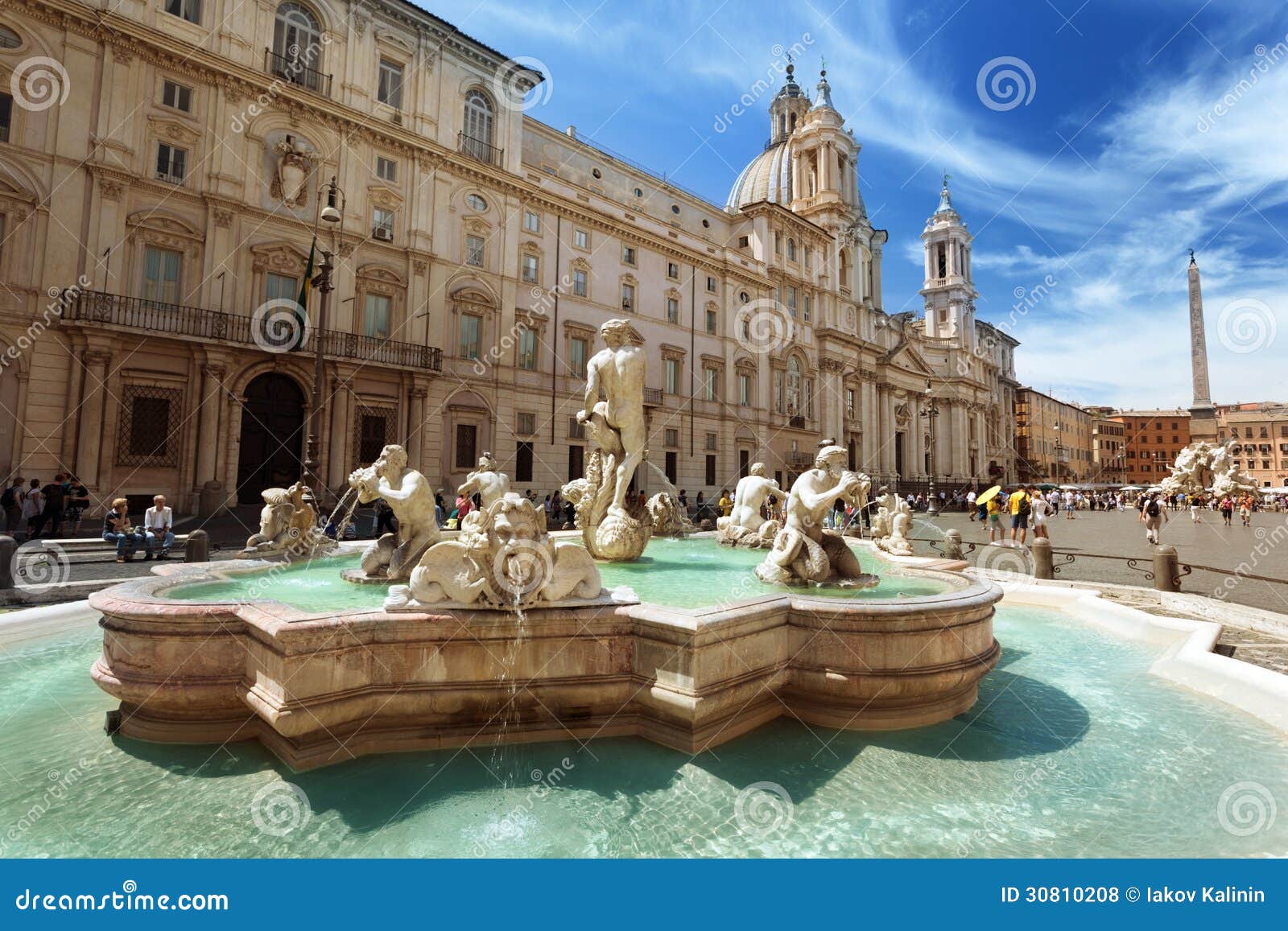 Piazza Navona, Rome. Italy editorial stock photo. Image of bernini ...