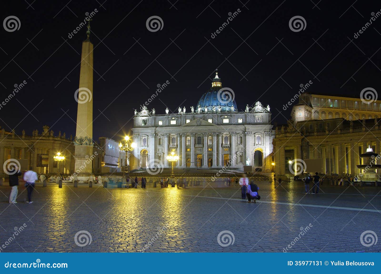 Piazza Pio XII stock image. Image of monument, light - 35977131
