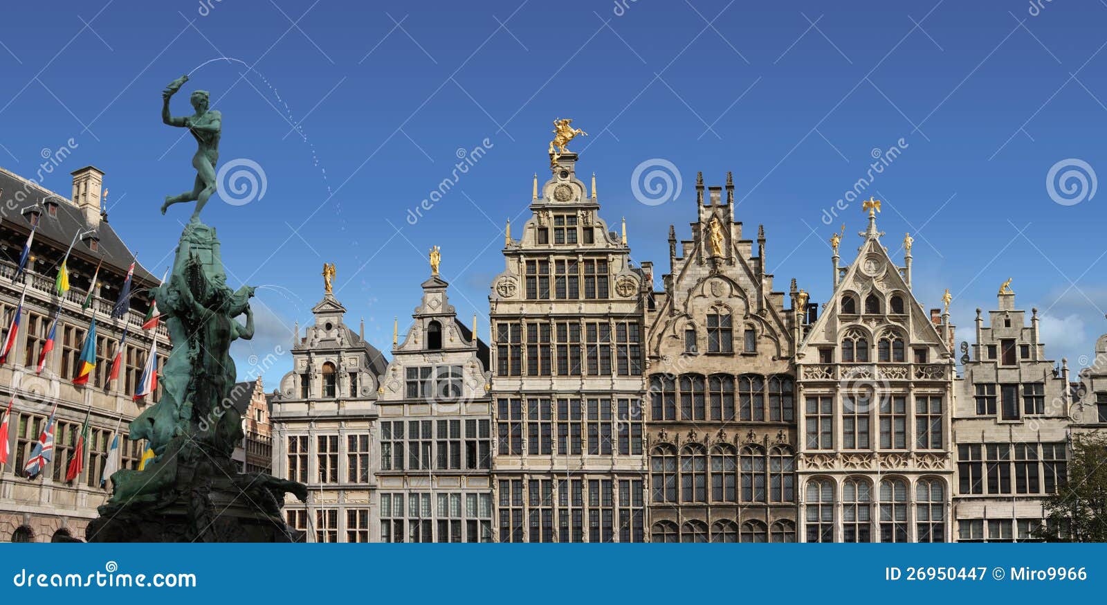 Piazza Principale Di Anversa, Belgio. Immagine Stock - Immagine di ...