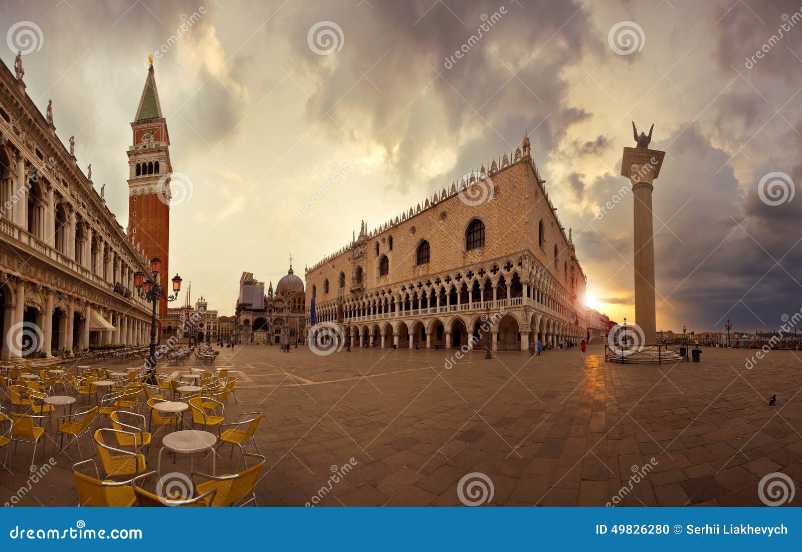 Piazza San Marco at Sunrise Editorial Image - Image of lagoon ...