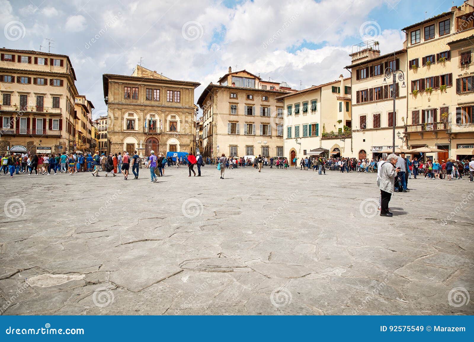 Piazza Santa Croce, Florence, Italy Editorial Stock Image - Image of ...