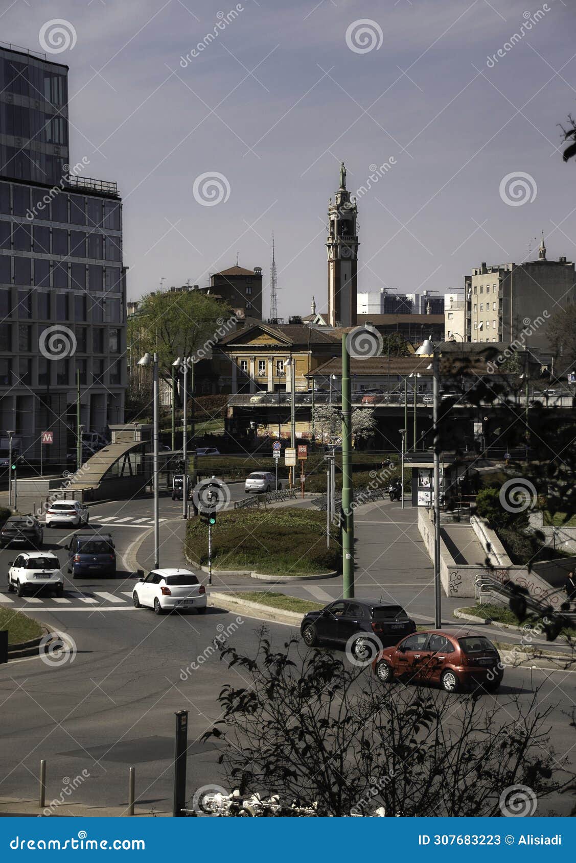 Piazza Sigmund Freud, Milano, Italy Editorial Stock Photo - Image of ...