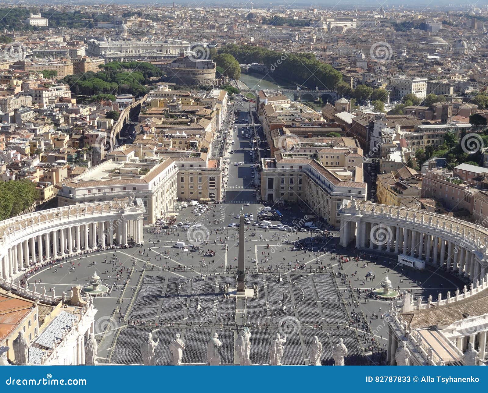 Piazza St. Peter`s in Rome, Italy. Stock Image - Image of vatican ...