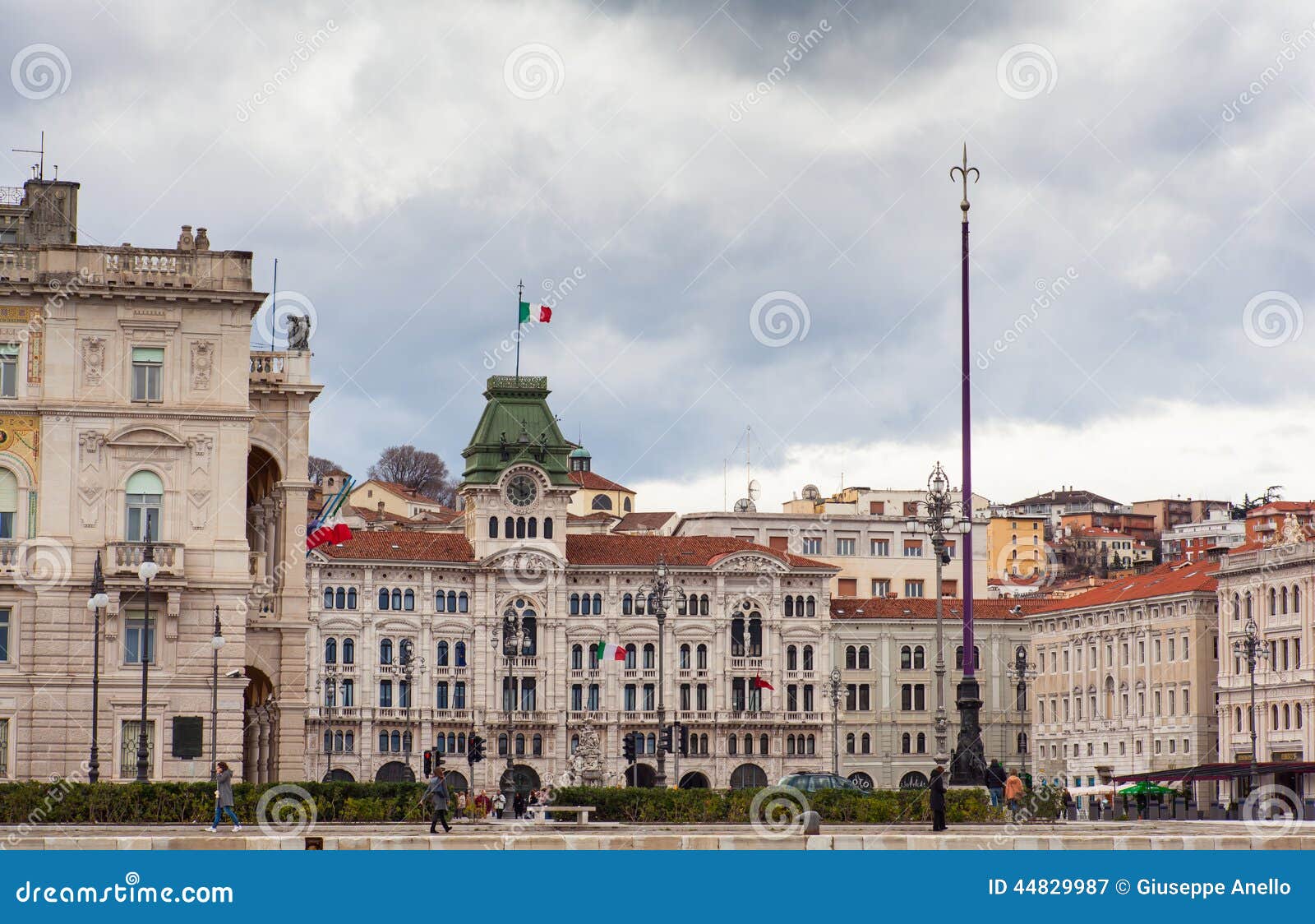 Piazza UnitÃ D Italia, Trieste Editorial Photography - Image of ...