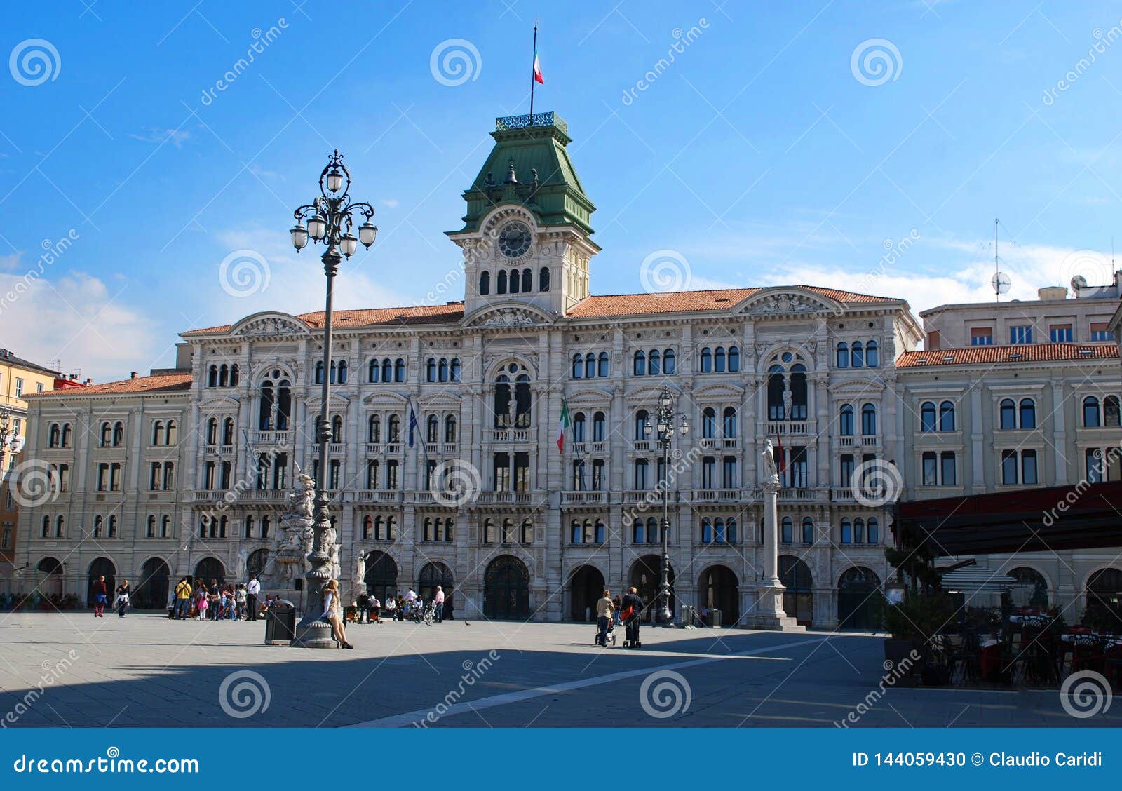 Piazza Unita D`Italia, Unity of Italy Square, Main Square in Trieste ...