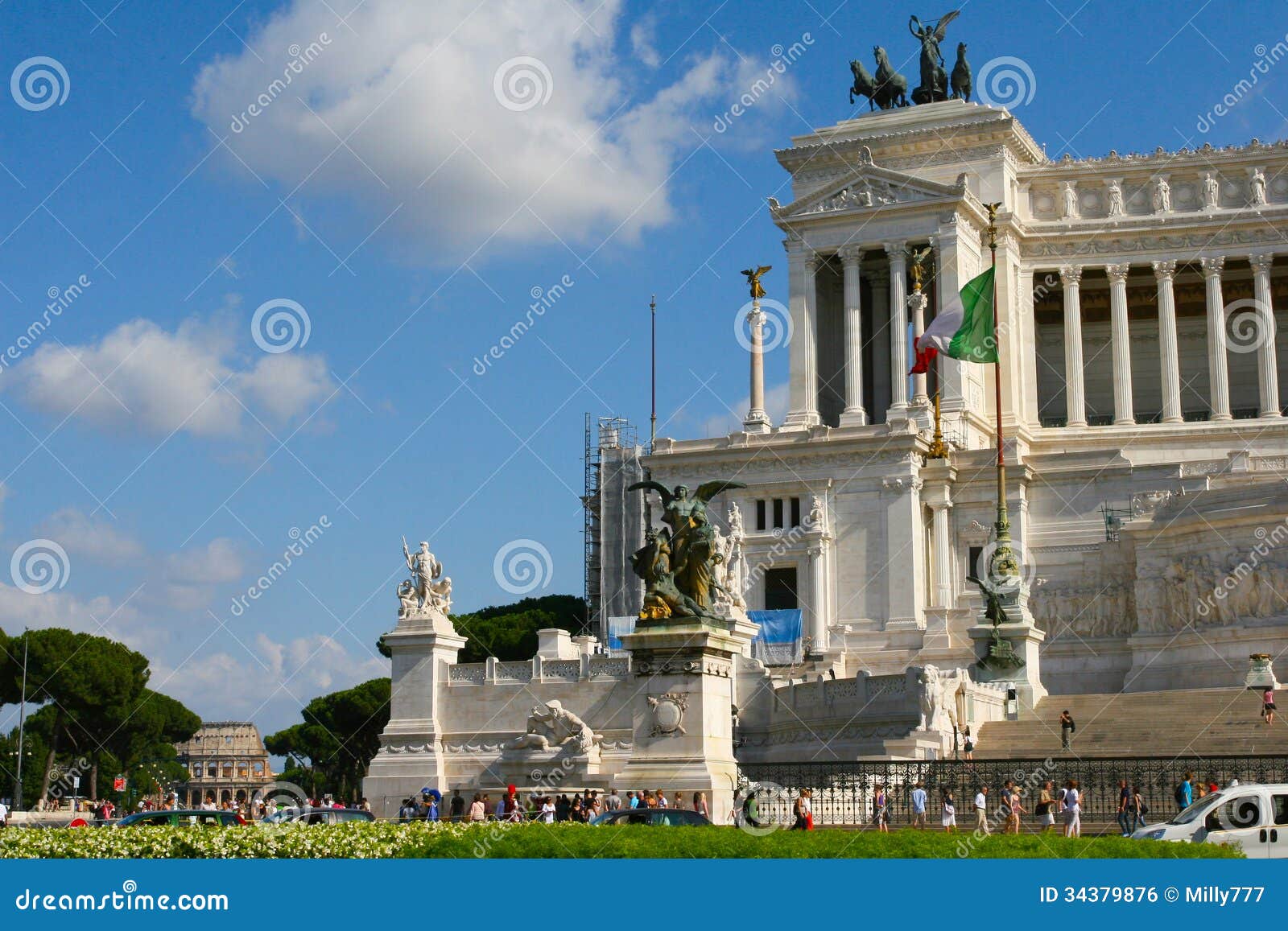 Piazza Venezia in Rome editorial photo. Image of tourism - 34379876