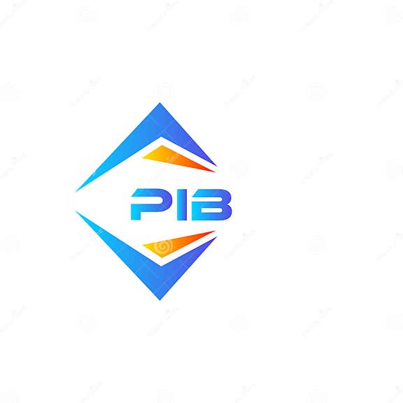 PIB Abstract Technology Logo Design on White Background. PIB Creative ...