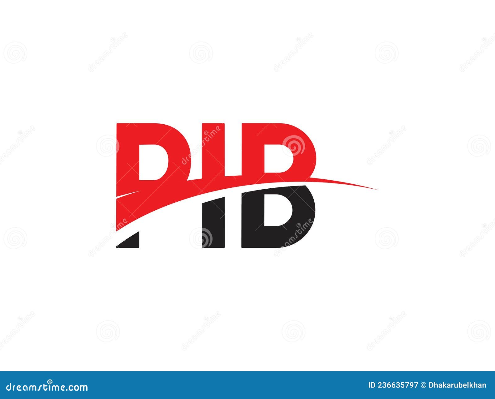 PIB Letter Initial Logo Design Vector Illustration Stock Vector ...