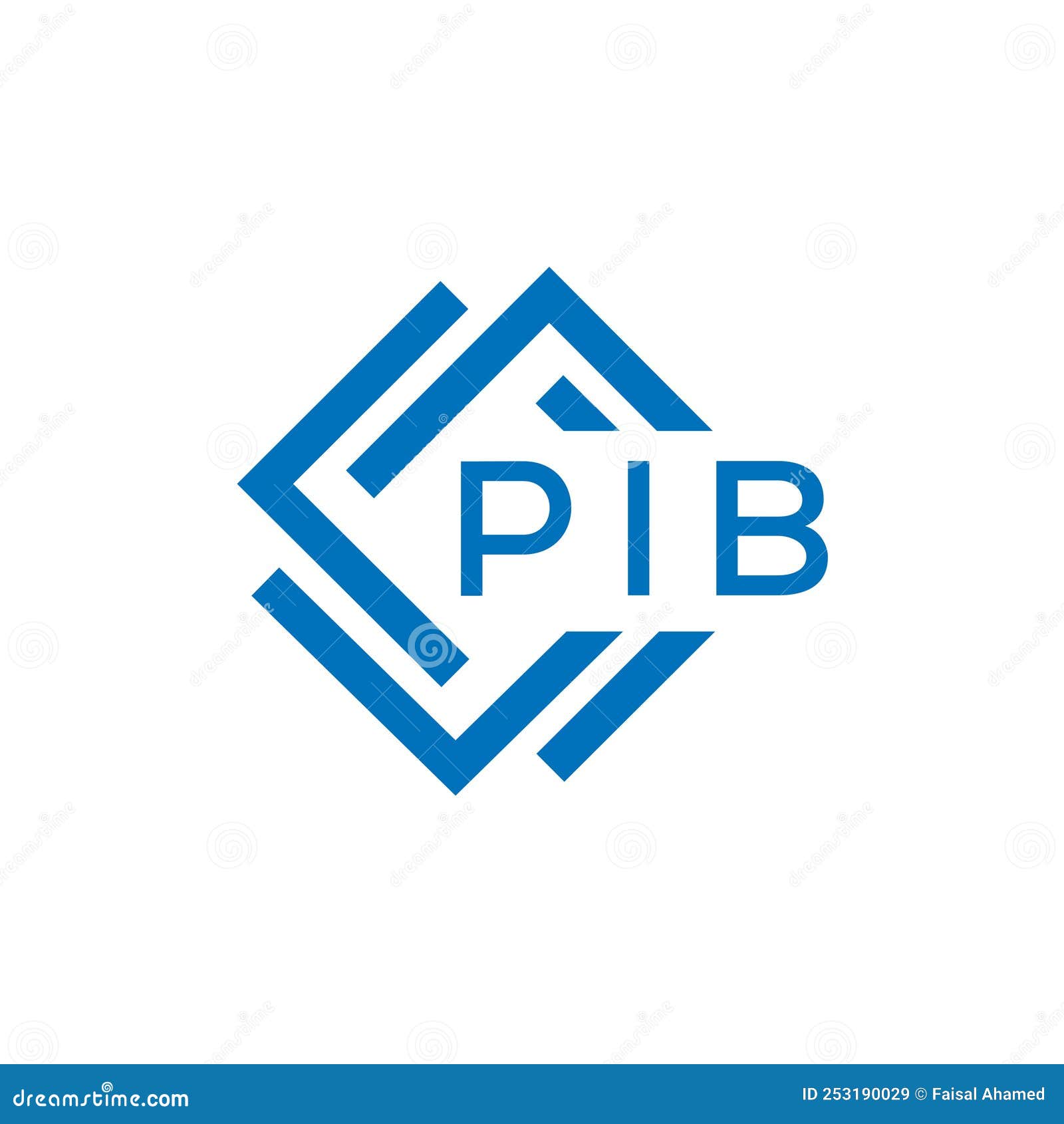 PIB Letter Logo Design on White Background. PIB Creative Circle Letter ...
