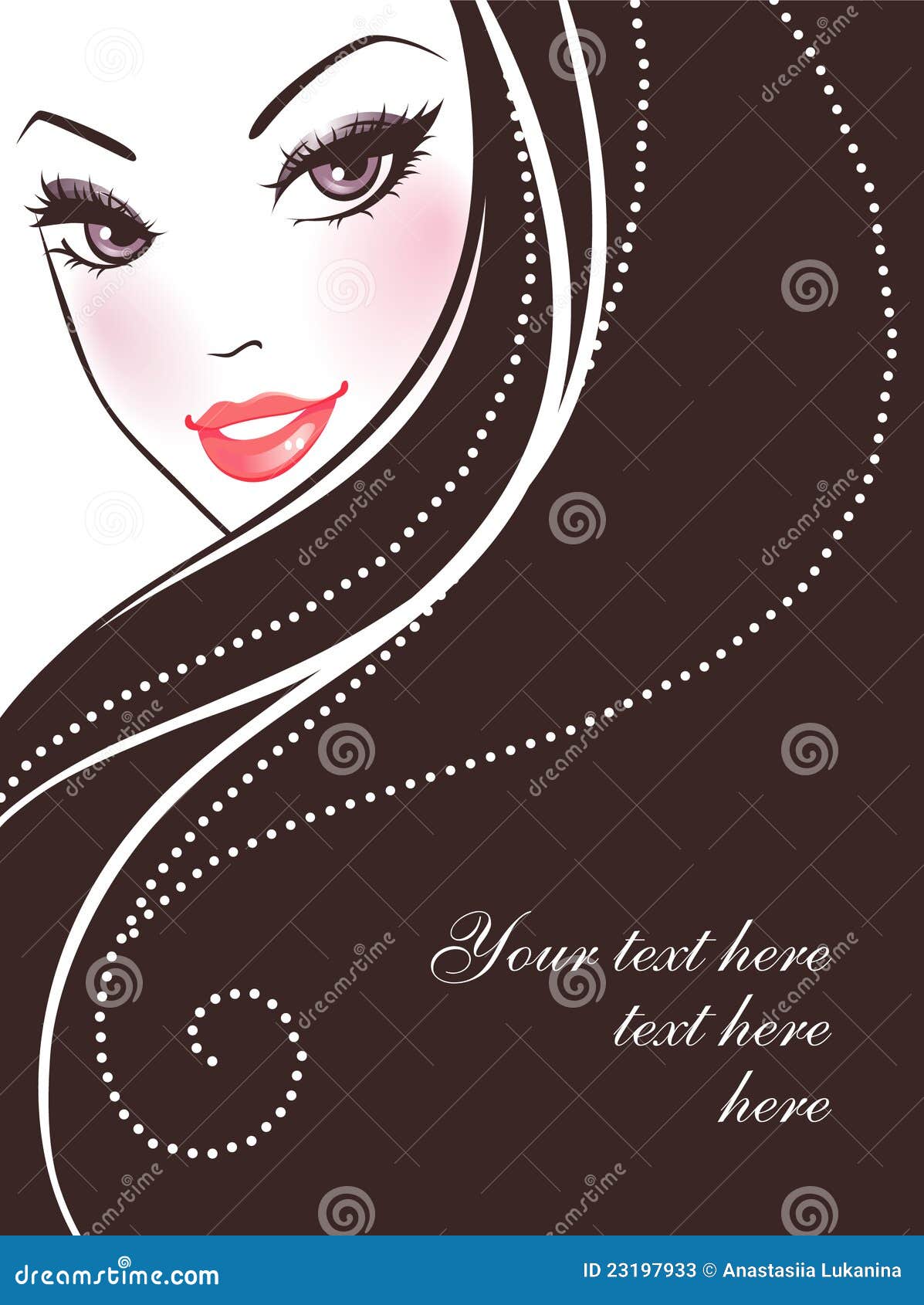 Pic De La Mujer De La Belleza Ilustración del Vector - Ilustración de ...