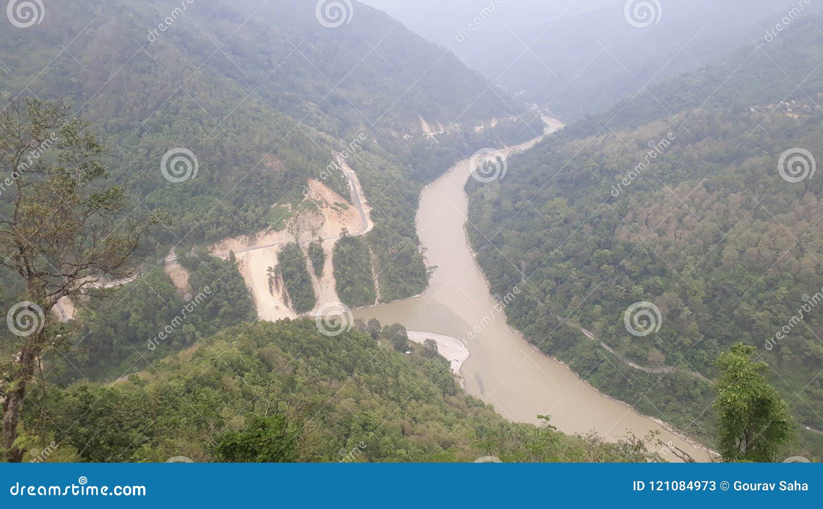 That Pic are More Essential Pic.two River Meet One Way Stock Image ...