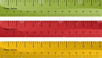 Pica Ruler Set stock vector. Illustration of inches, measured - 13236449