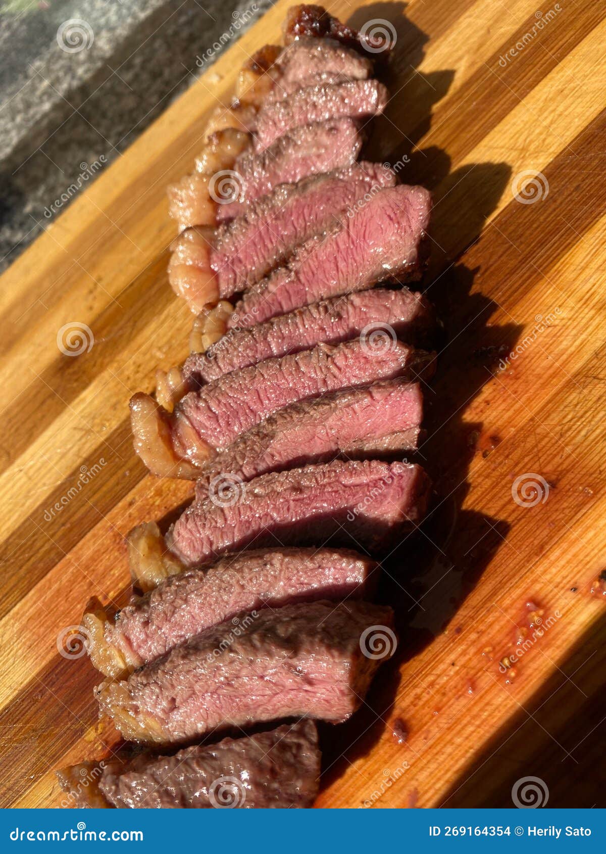 Picanha with a Layer of Fat, Medium and Sliced Stock Photo - Image of ...