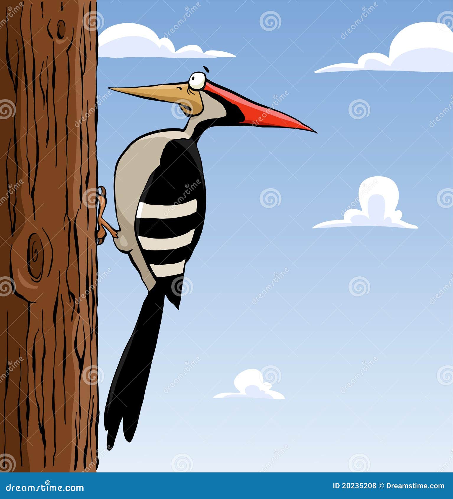 Picchio illustrazione vettoriale. Illustrazione di sfondo - 20235208