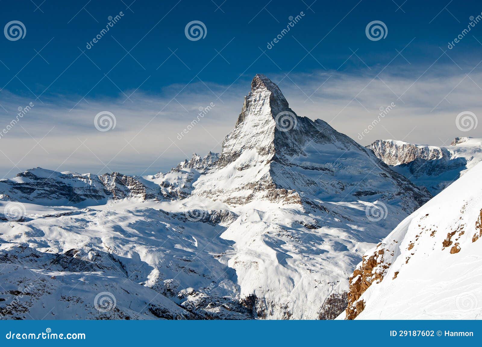 Picco del Cervino fotografia stock. Immagine di picco - 29187602