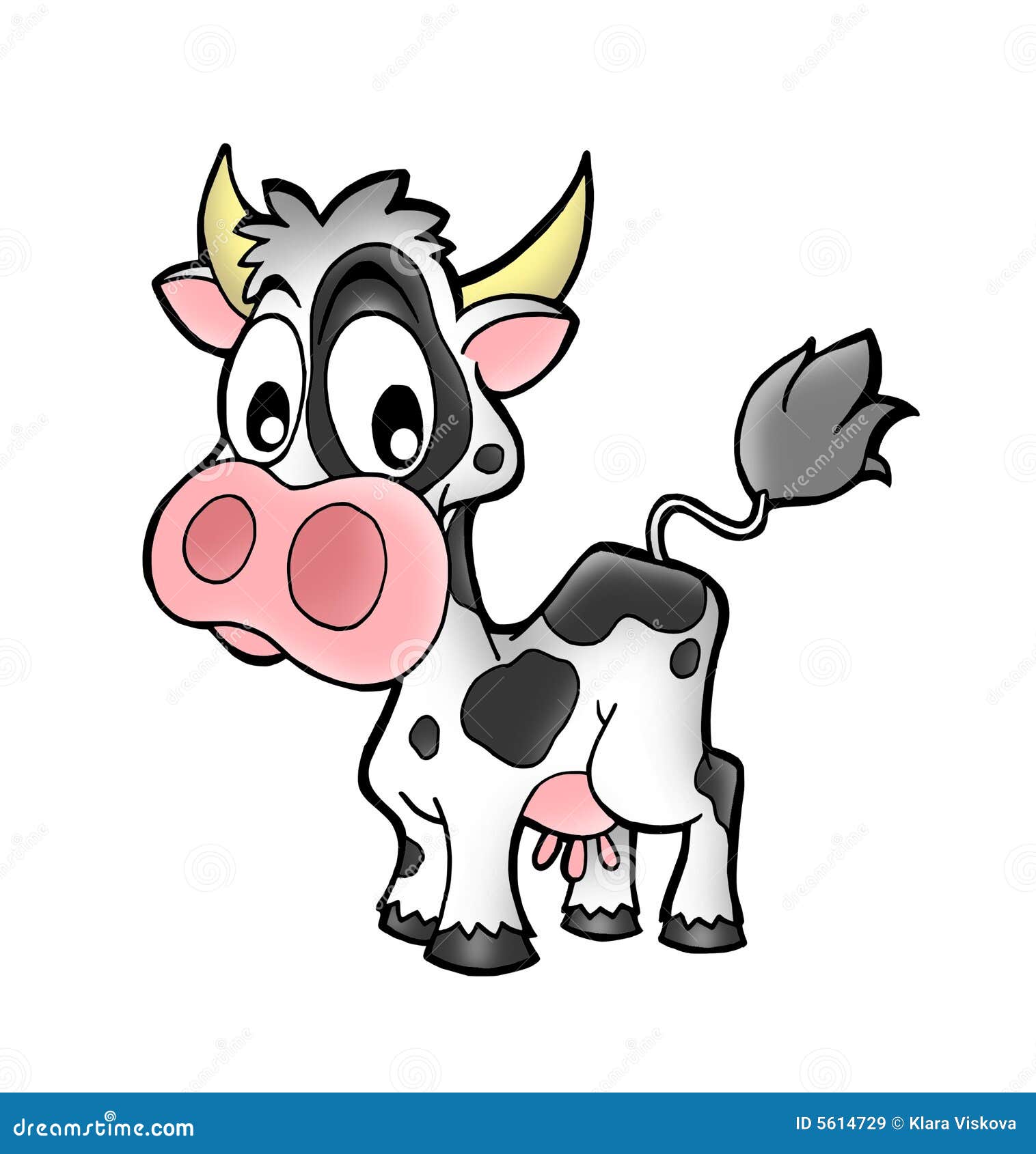 Piccola mucca illustrazione di stock. Illustrazione di osservare - 5614729