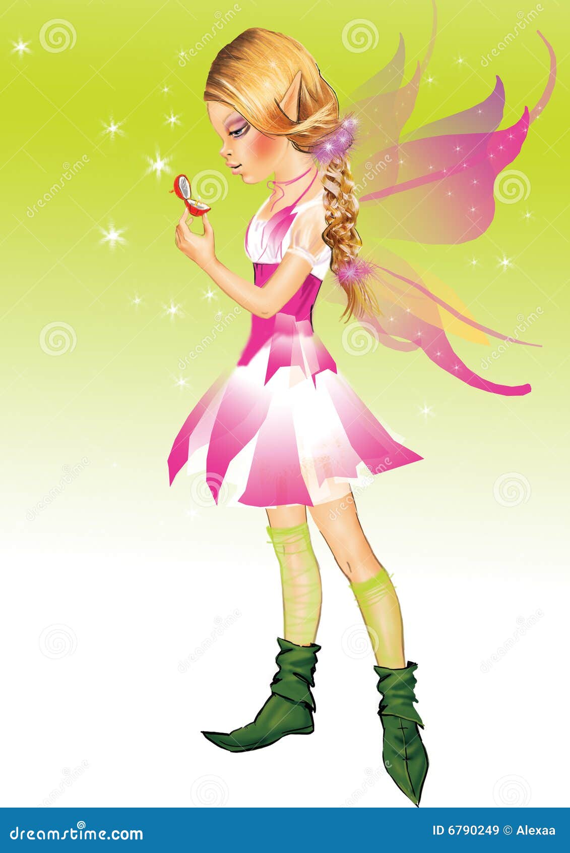 Piccola ragazza dell'elfo illustrazione di stock. Illustrazione di ...