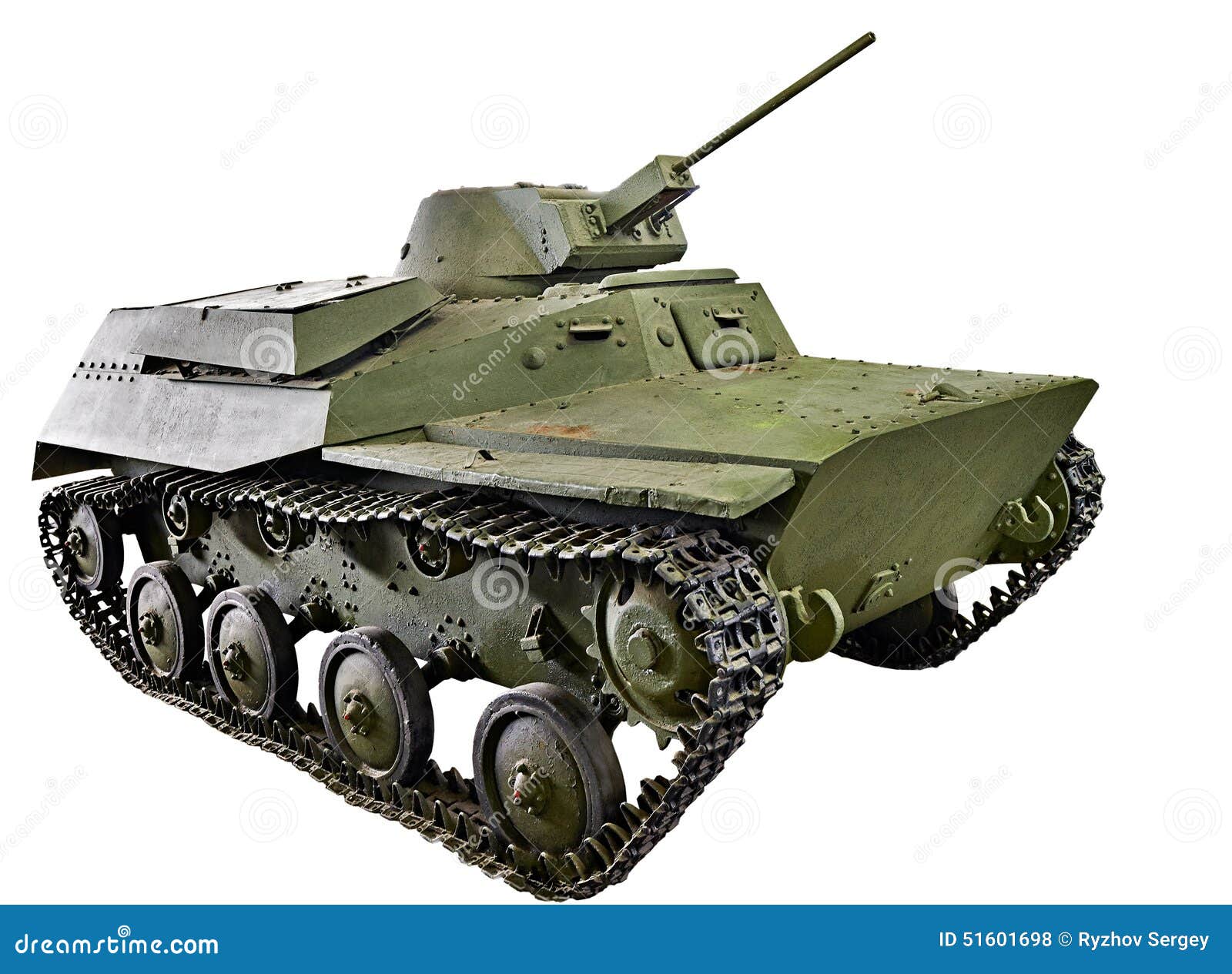 Piccolo Carro Armato Anfibio Sovietico T-40 Isolato Fotografia Stock ...