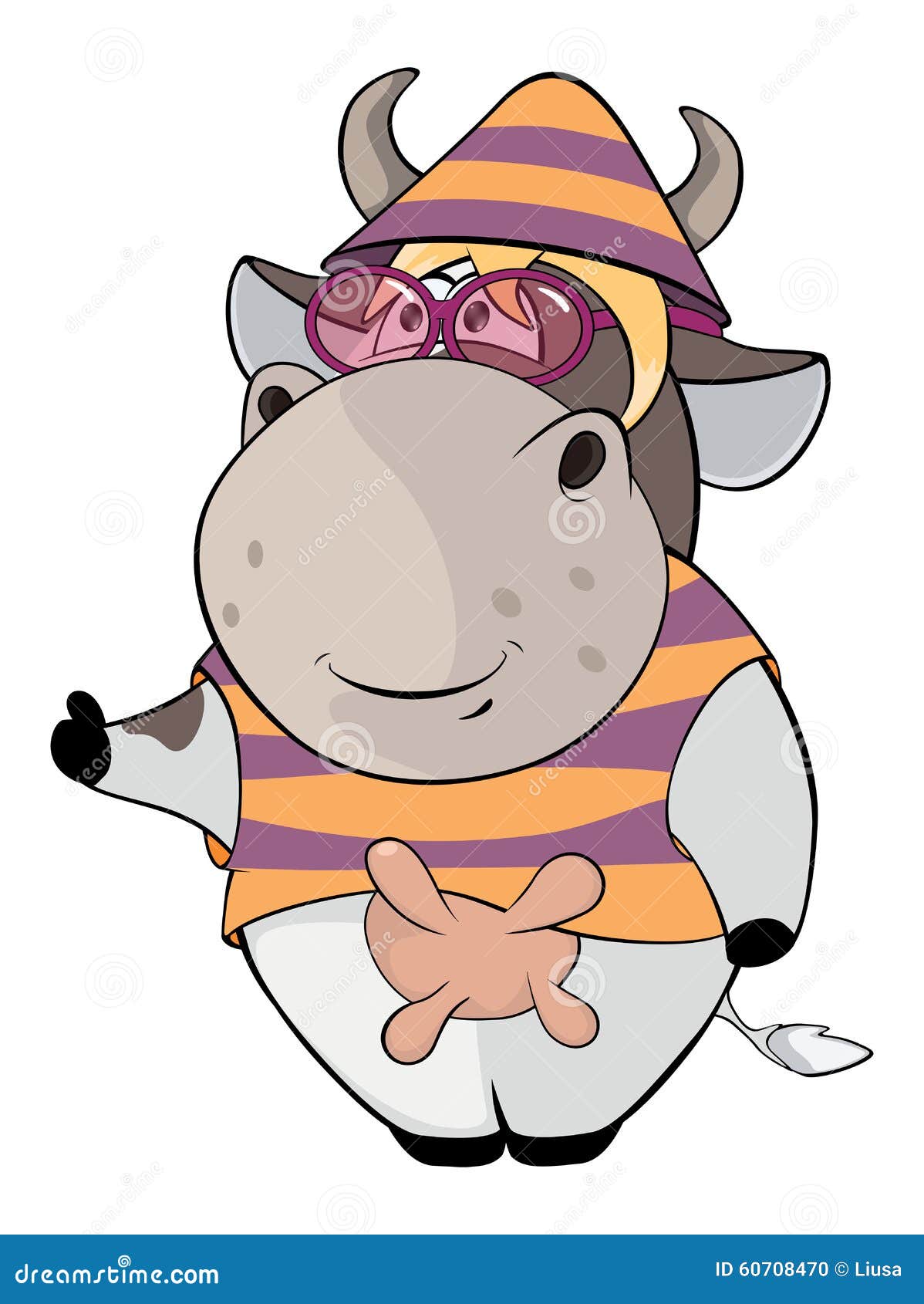 Piccolo Fumetto Della Mucca Illustrazione Vettoriale - Illustrazione di ...