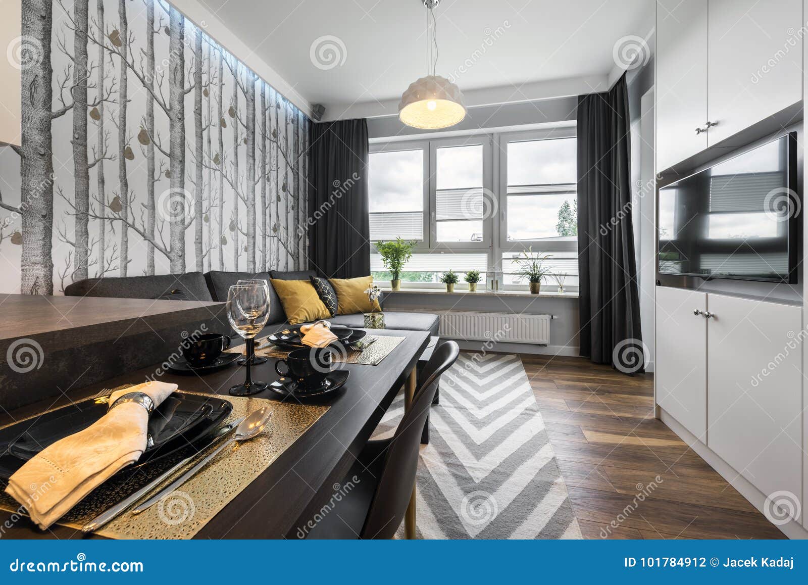 Piccolo Salone Di Interior Design Moderno Fotografia Stock - Immagine ...