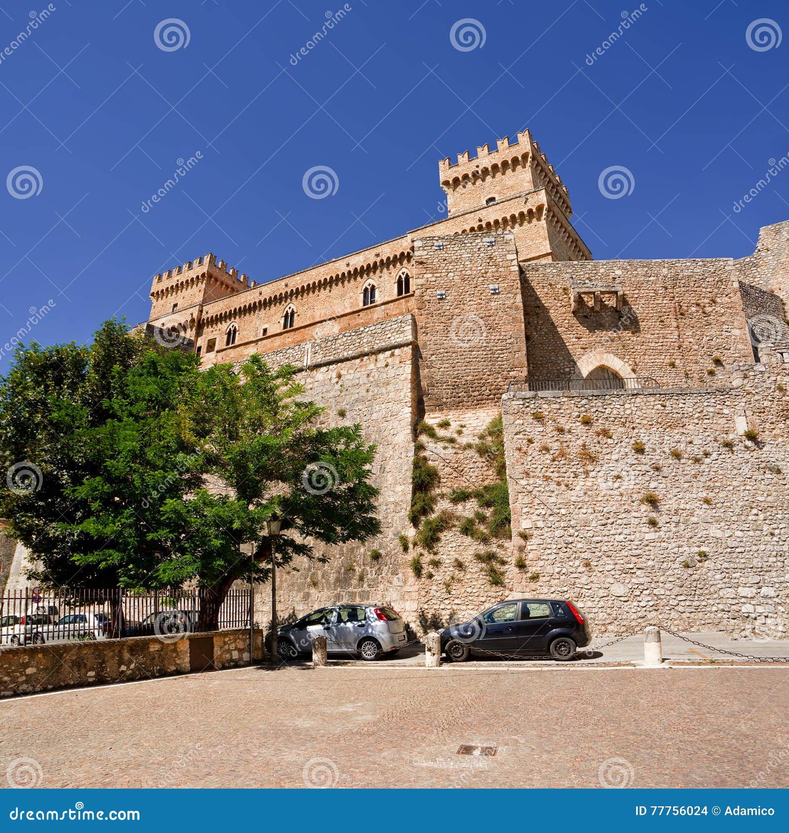 Piccolomini Castle in Celano (Italy) Stock Photo - Image of aquila ...