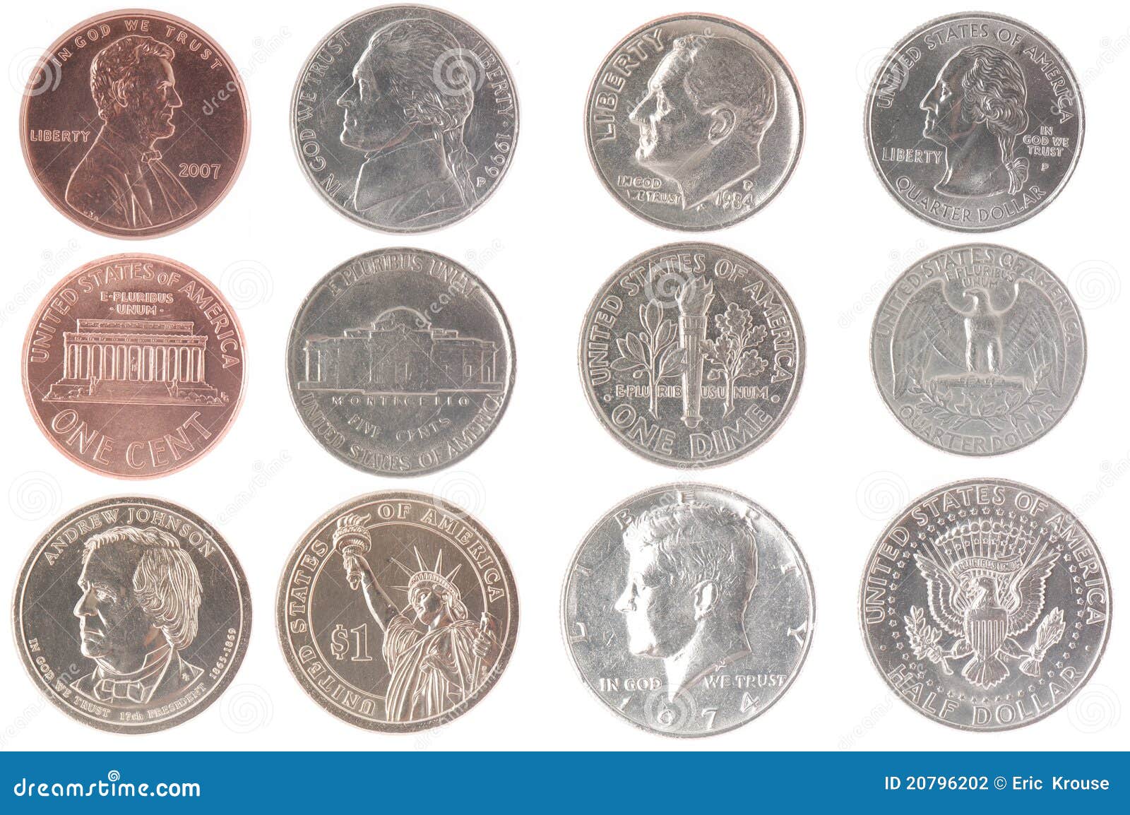 Pièces De Monnaie Américaines Photographie stock - Image: 20796202