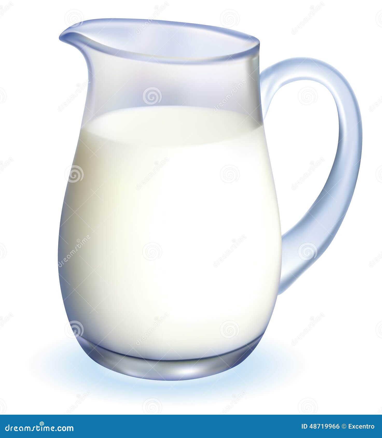 Pichet de lait illustration de vecteur. Illustration du crème - 48719966