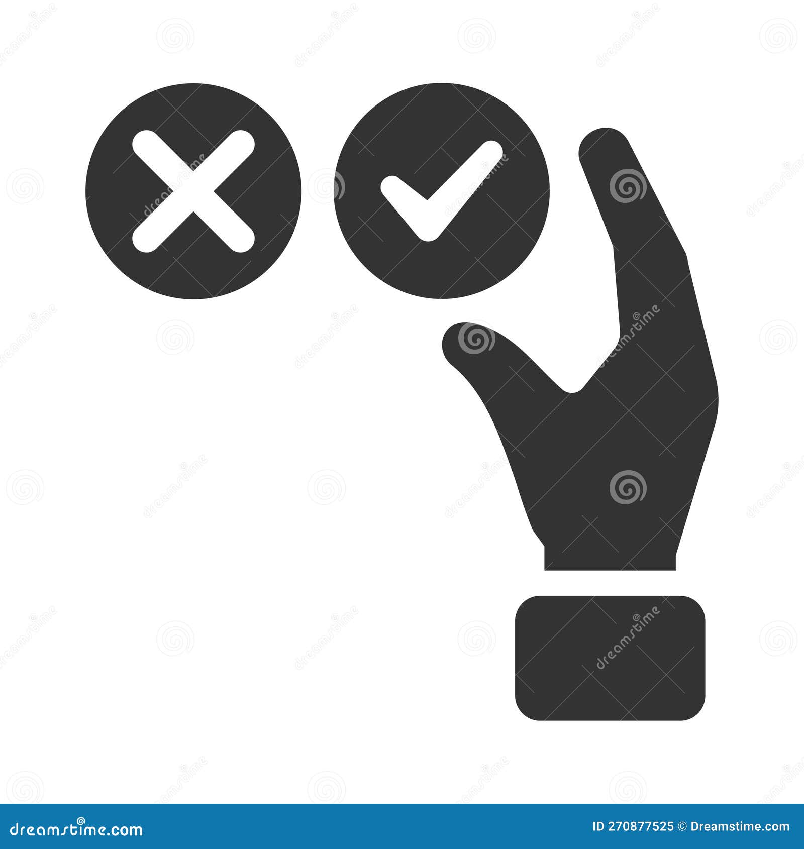 Pick Approval icon stock vector. Illustration of accept - 270877525
