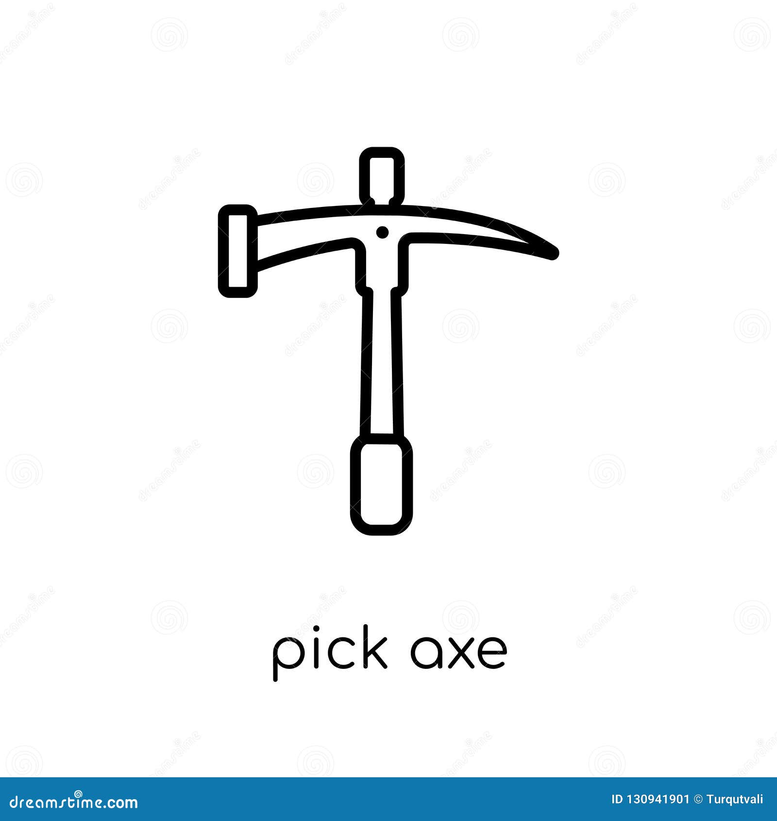 Pick Axe Icon. Trendy Modern Flat Linear Vector Pick Axe Icon on Stock ...