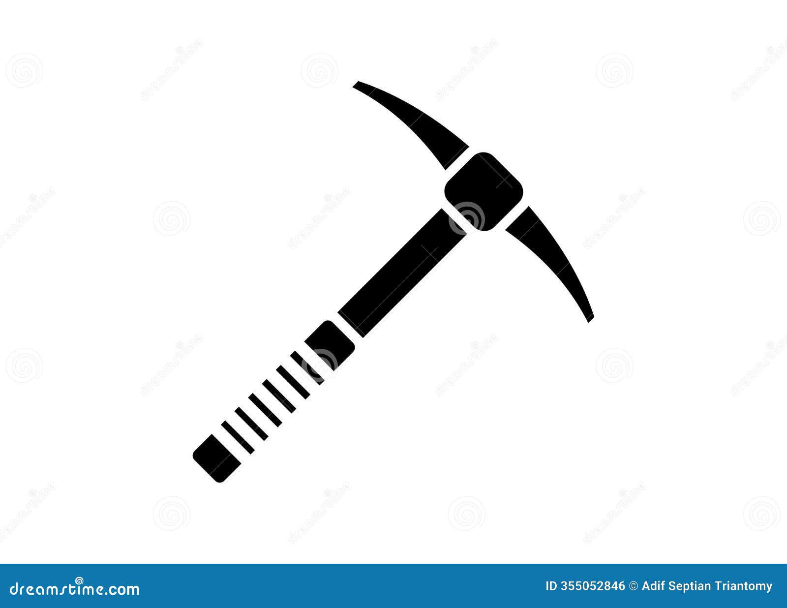 Pick Axe. Simple Illustration in Black and White. Stock Illustration ...