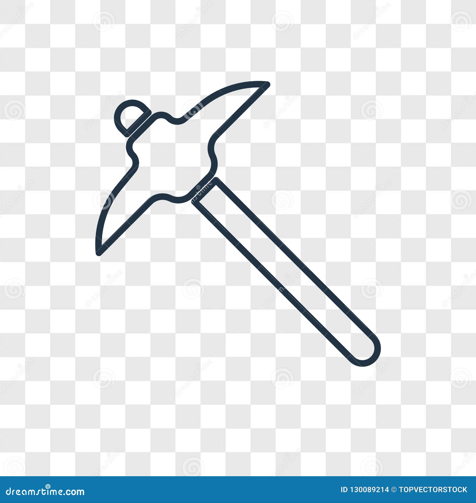 Pick Concept Vector Linear Icon Isolated on Transparent Background ...