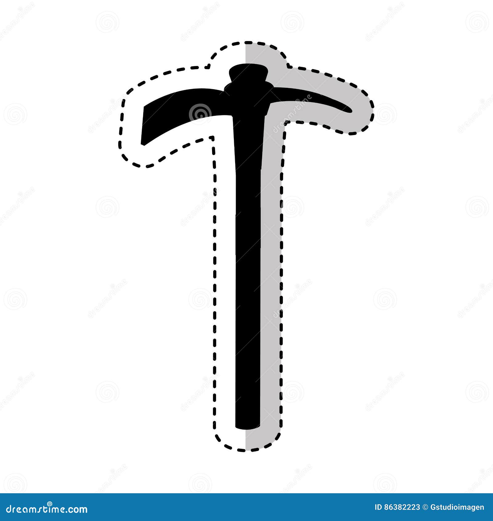 Pick Construction Isolated Icon Stock Vector - Illustration of dirt ...