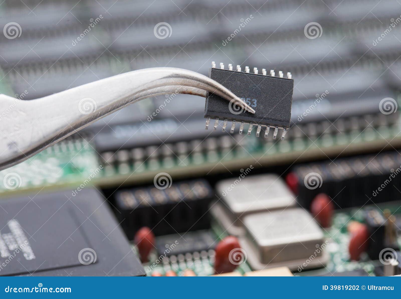Pick IC in DIP Package with Pliers Stock Photo - Image of engineering ...