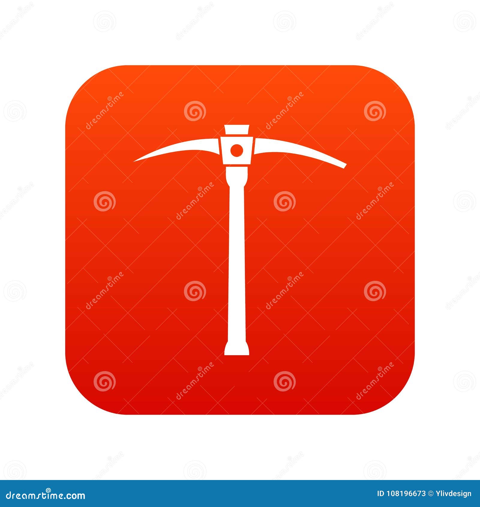 Pick icon digital red stock vector. Illustration of isolated - 108196673