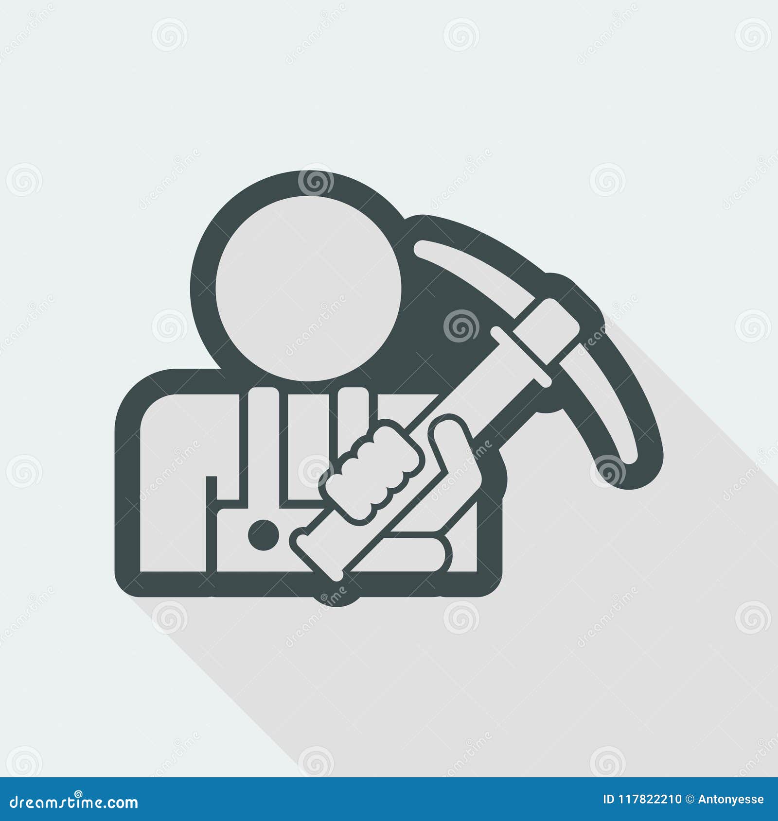 Pick icon stock vector. Illustration of labour, manual - 117822210