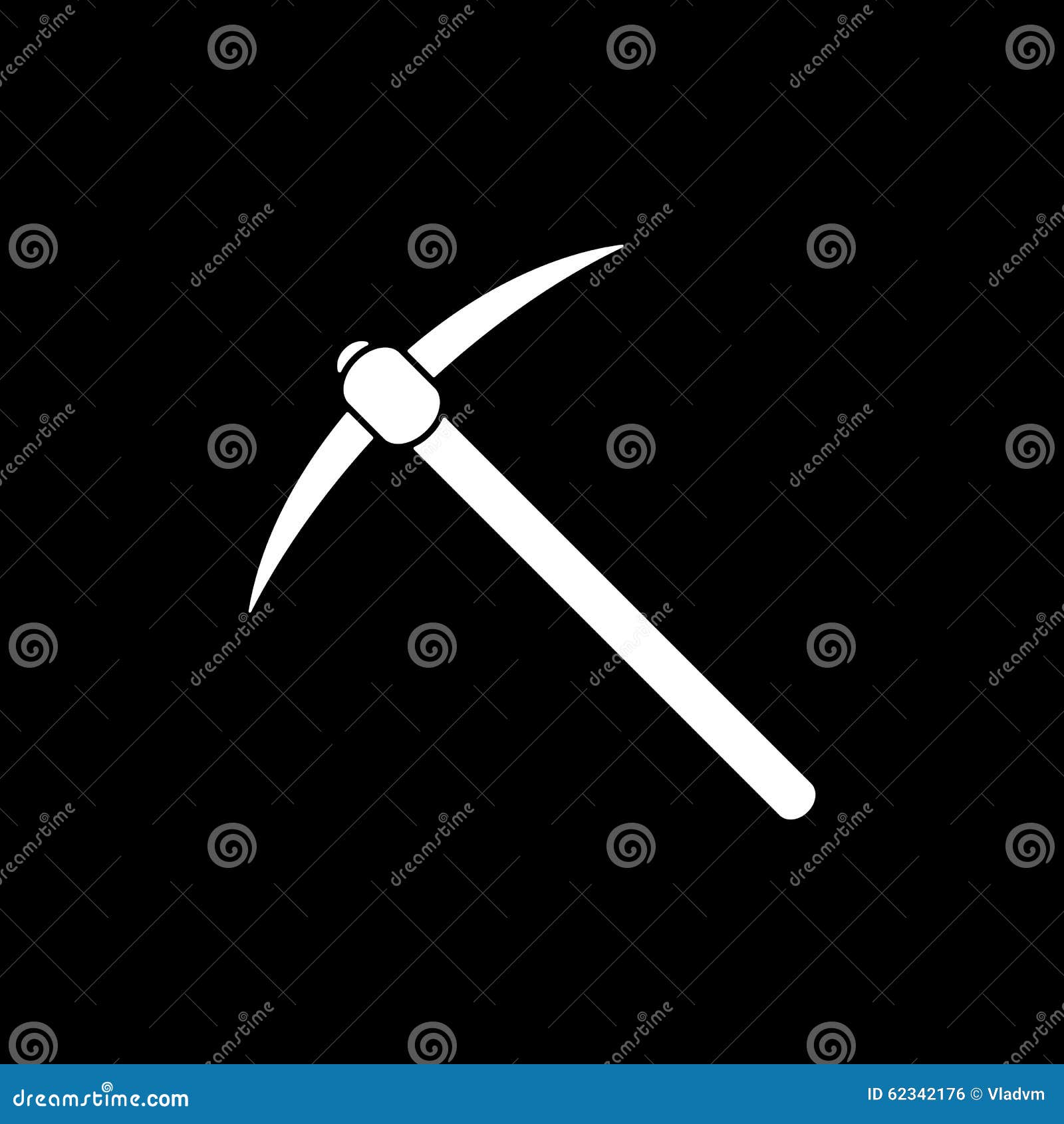 The Pick Icon. Pickax Symbol. Flat Stock Illustration | CartoonDealer ...