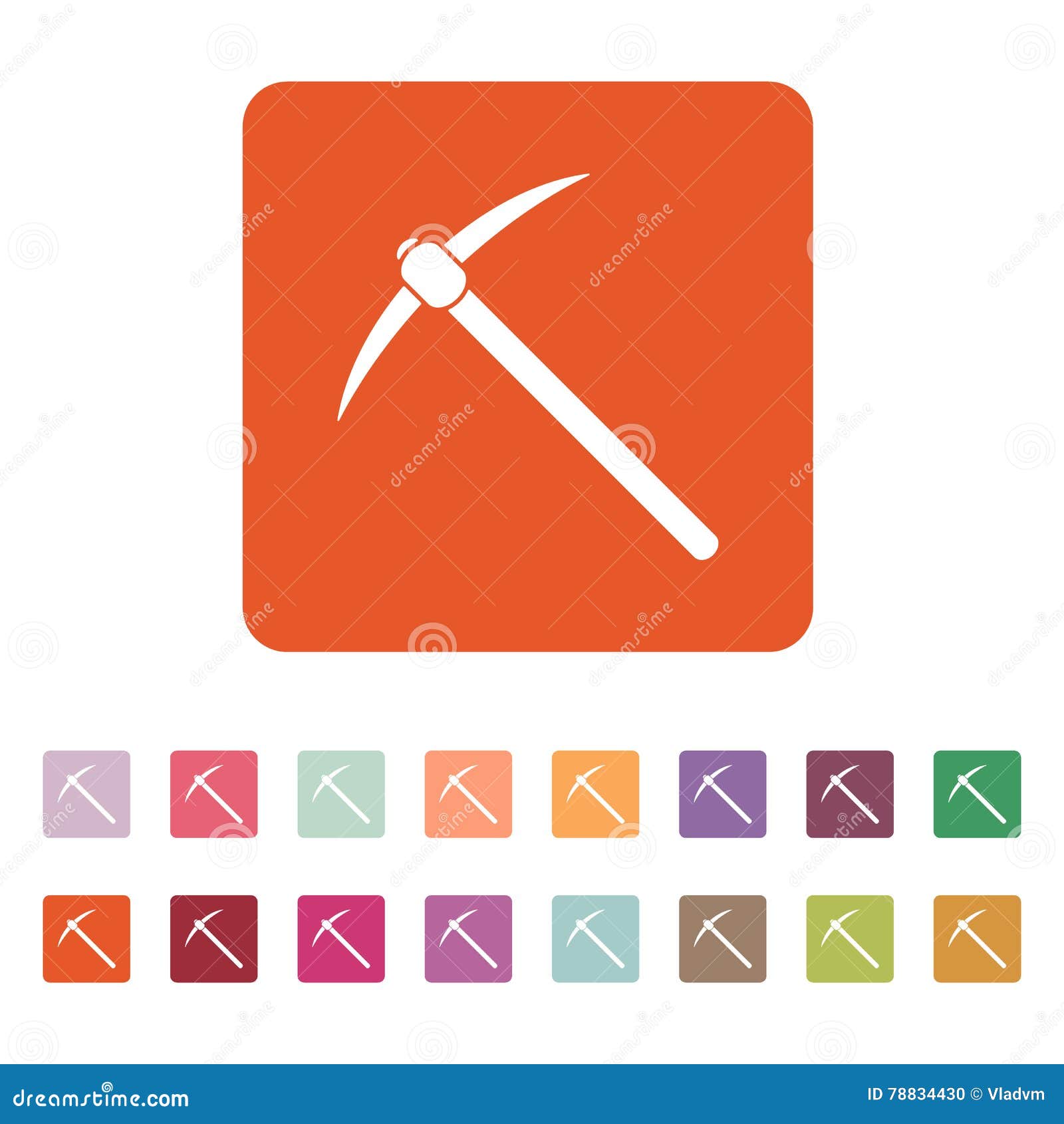 The Pick Icon. Pickax Symbol Stock Vector - Illustration of meal, flat ...