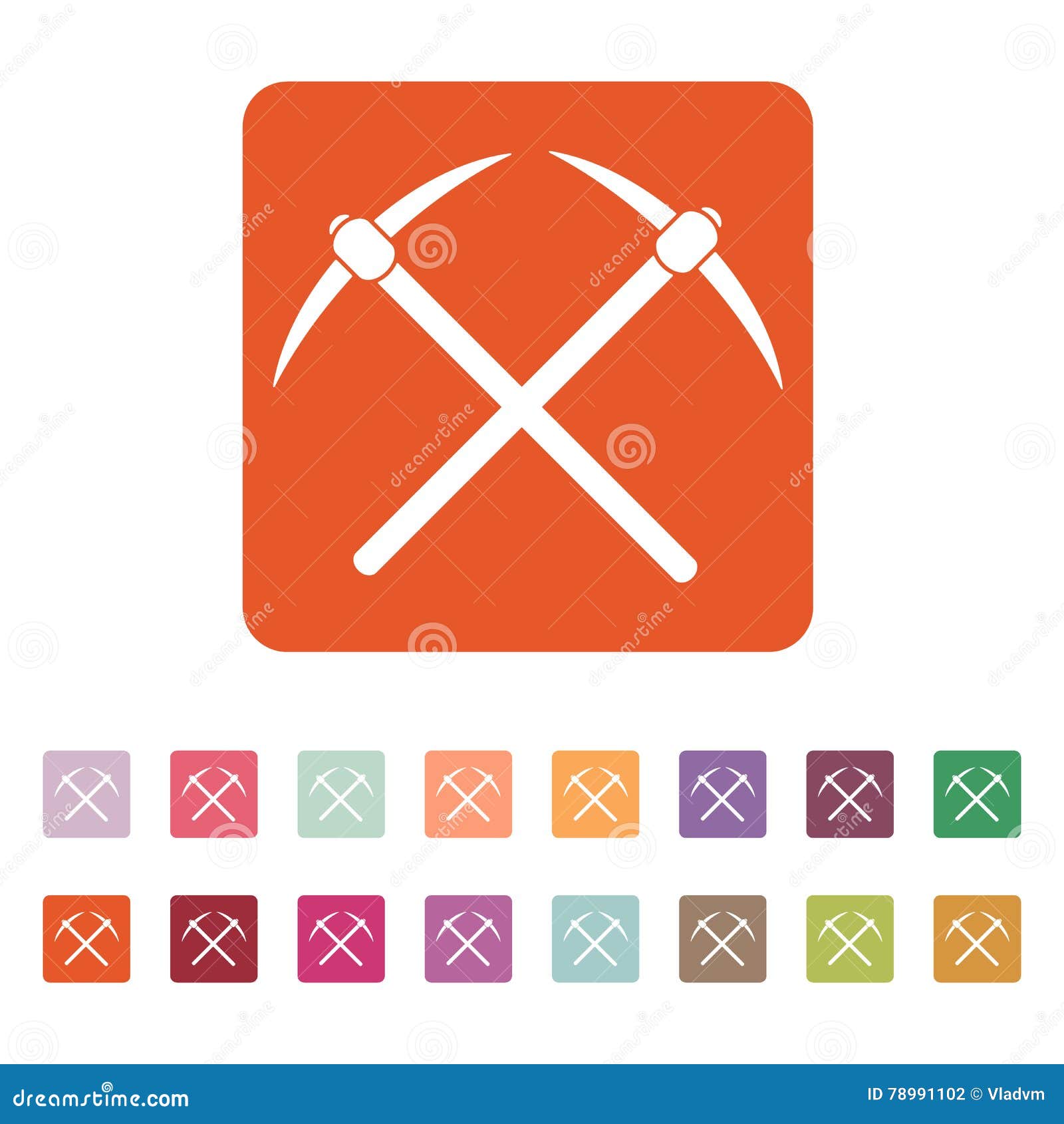 The Pick Icon. Pickax Symbol Stock Vector - Illustration of steel ...