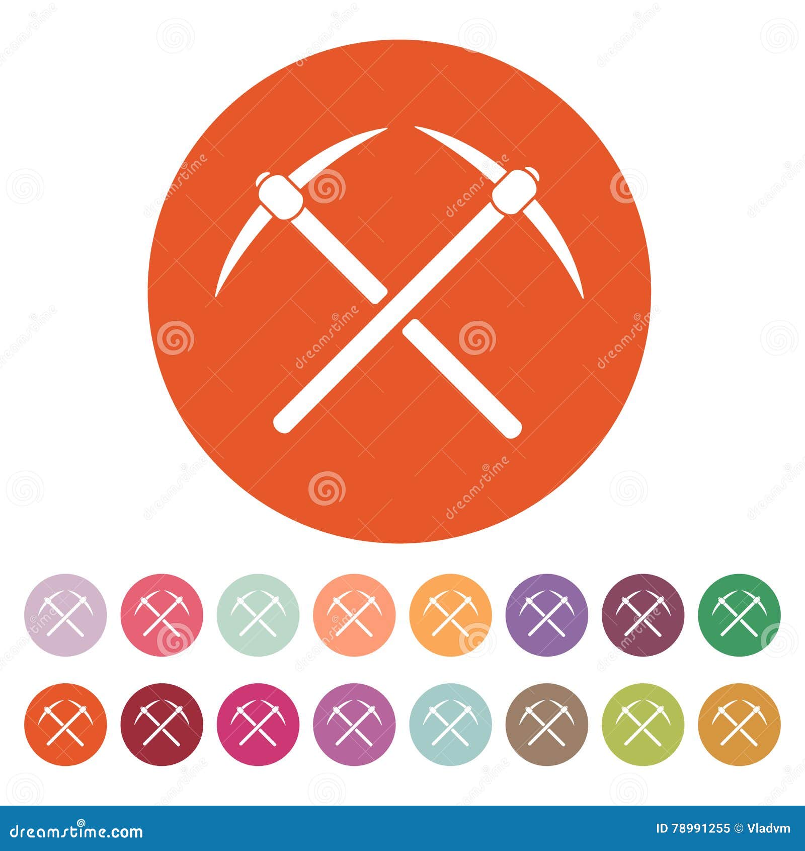 The Pick Icon. Pickax Symbol Stock Vector - Illustration of design ...
